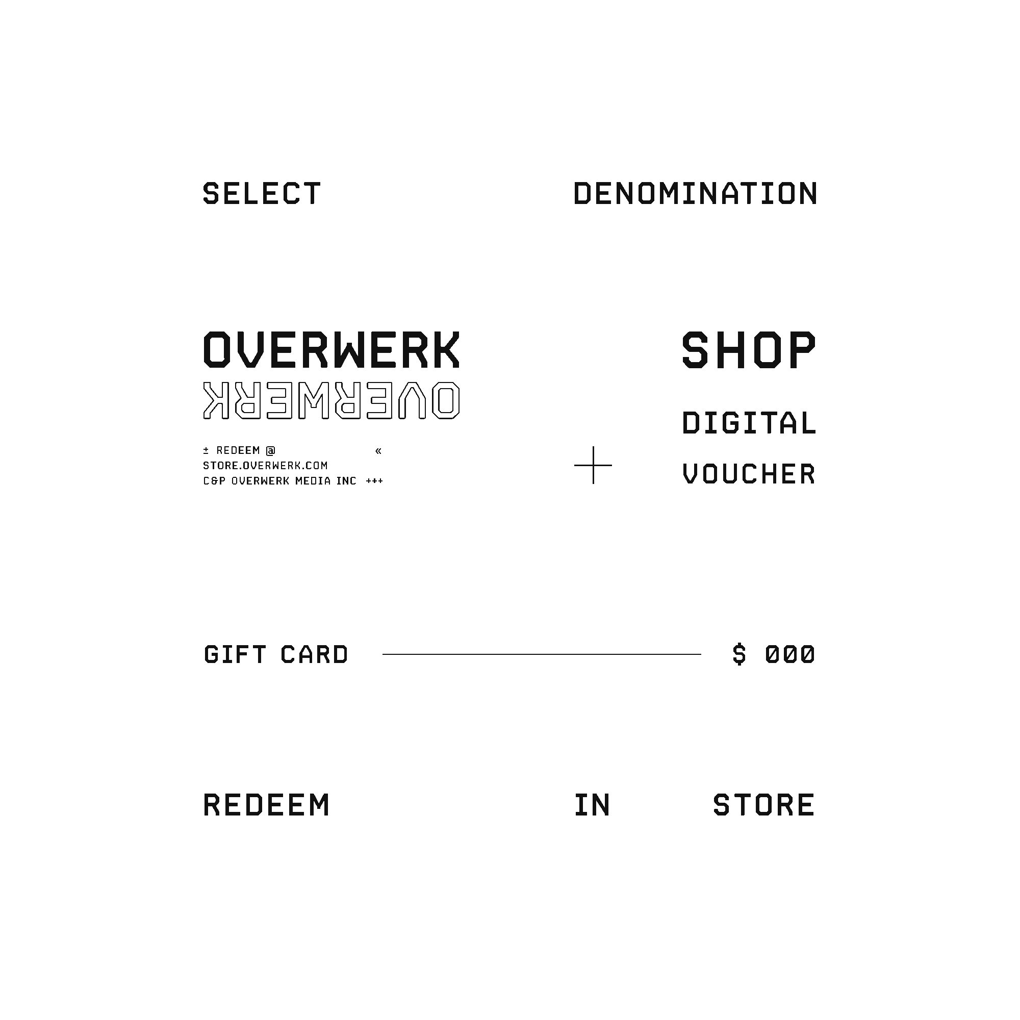 OVERWERK Shop Gift Card
